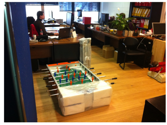 AFAS voetbaltafel in kantoor Music Hall Group - AFAS Software België