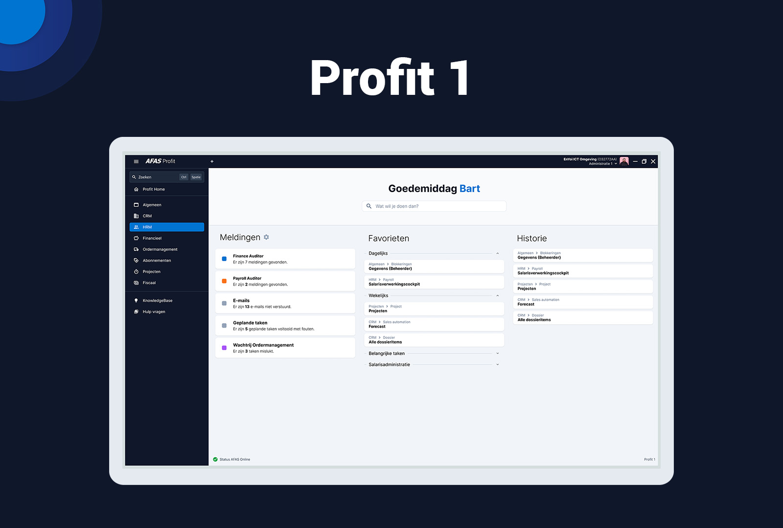 AFAS Software stelt een volledig nieuwe versie van software voor: Profit 1